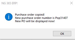 Copying an Existing PO